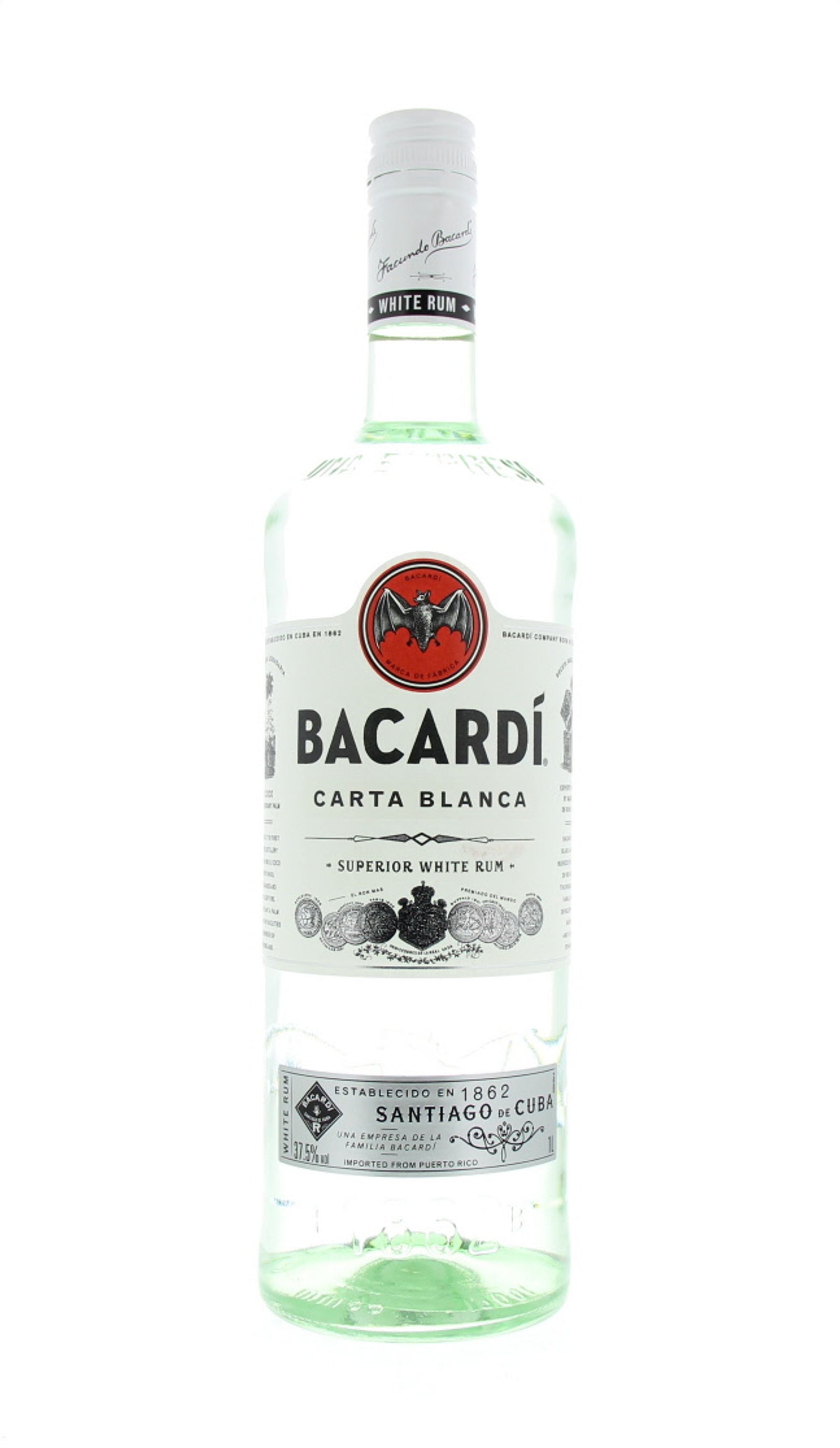 Bacardi Carta Blanca Rum 1,0l, alc. 37,5 Vol.-% – Kuhns Trinkgenuss