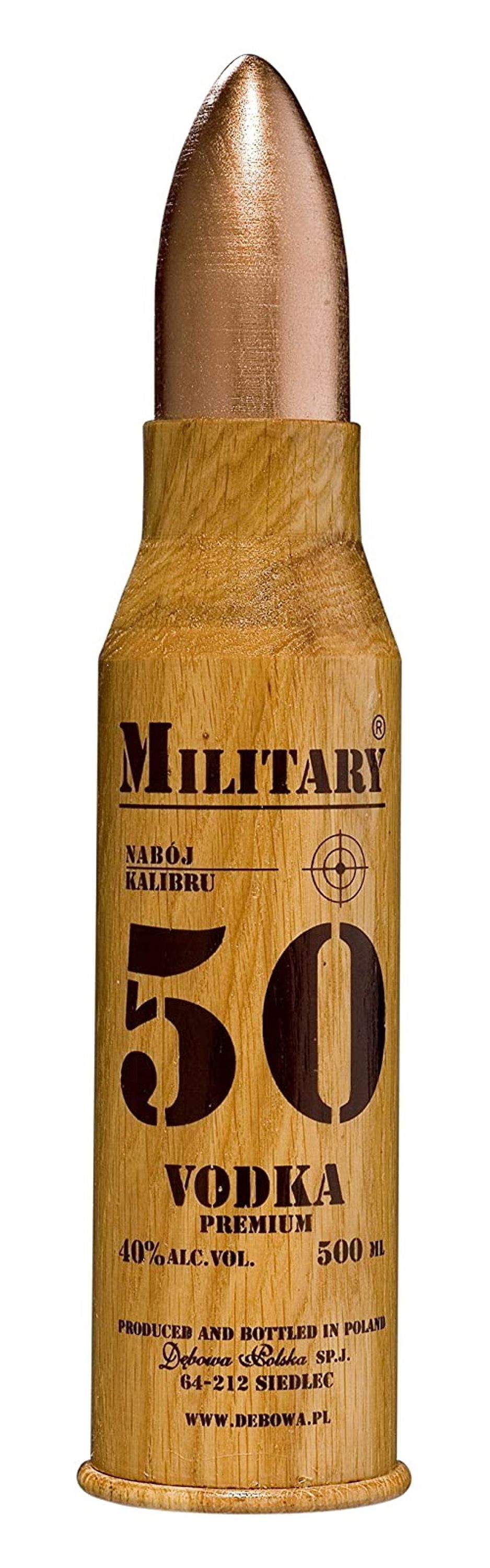 Debowa Military Vodka 0,5l, alc. 40 Vol.-%, Wodka Polen – Kuhns Trinkgenuss