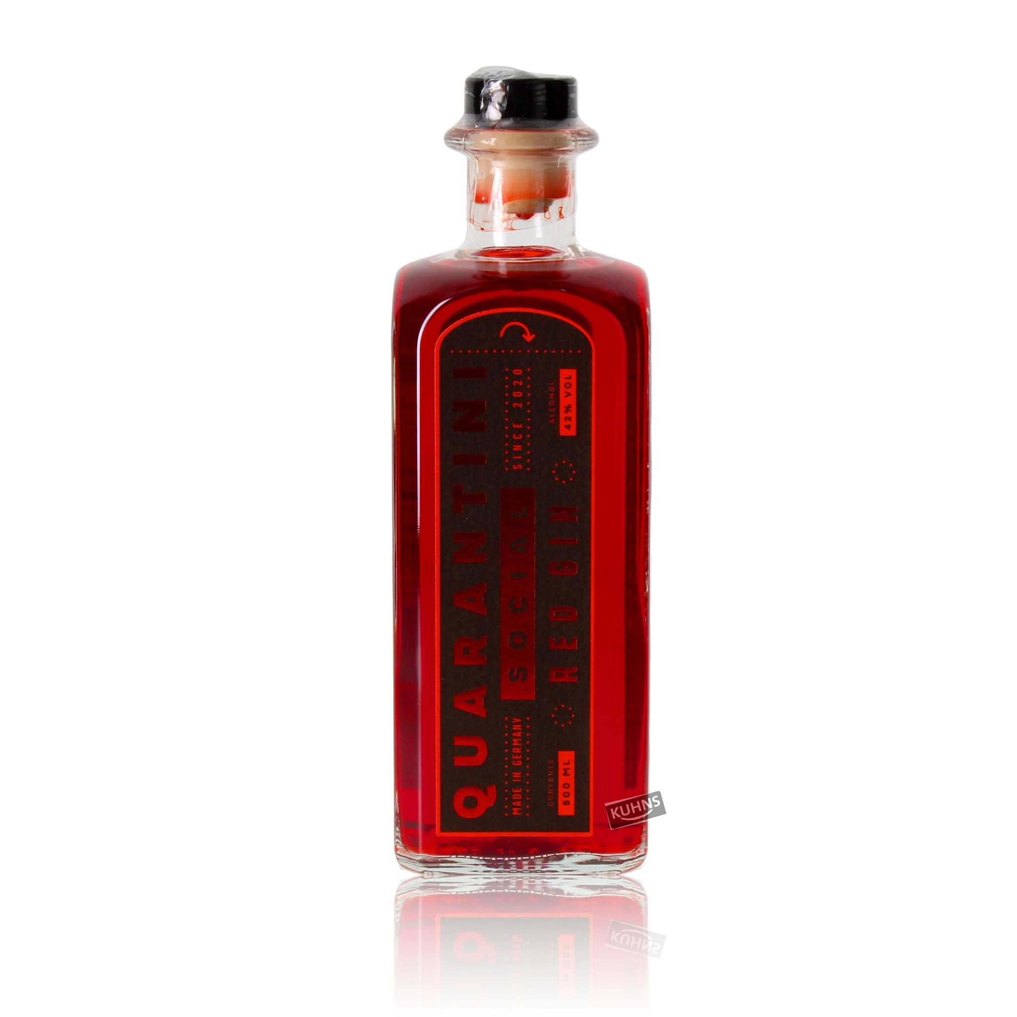 Quarantini Social Red Gin 0,5l, alc. 42% by volume, Gin Germany – Kuhns ...