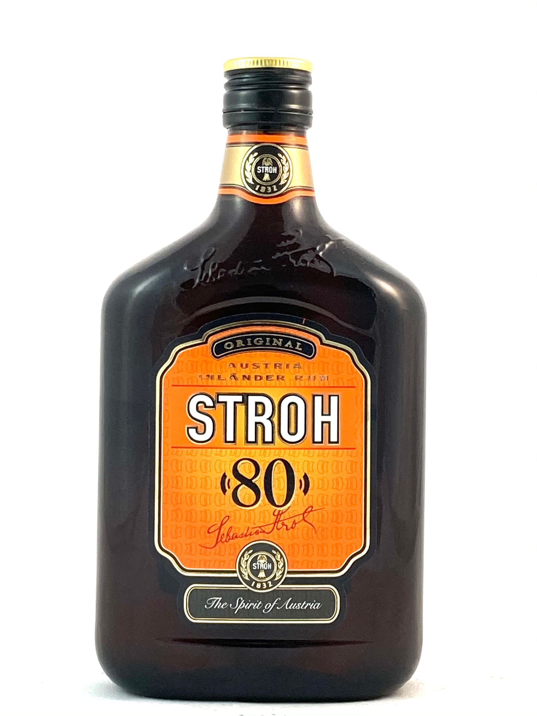 Straw 80 0.5l, alc. 80% by volume, rum Austria – Kuhns Trinkgenuss